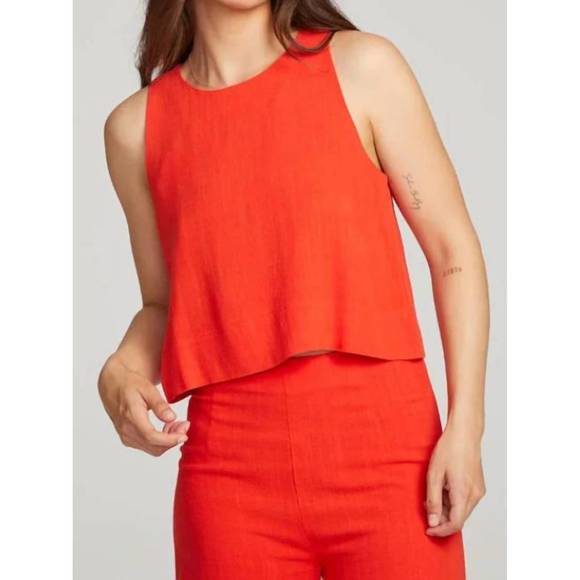 Chaser | Tops | New Chaser Riley Tank In Flame | Poshmark